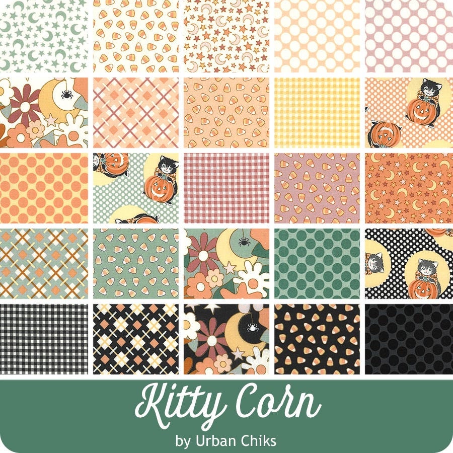 KITTY CORN STARS Moda Urban Chicks Pastry Shop Charm Quilt Kit | Etsy