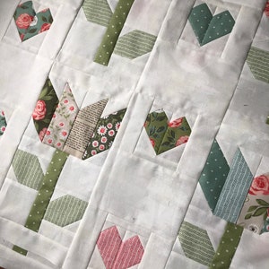 HEART BLOSSOMS Moda LOVE Note Charm Quilt Kit Lella Boutique by Pastry ...