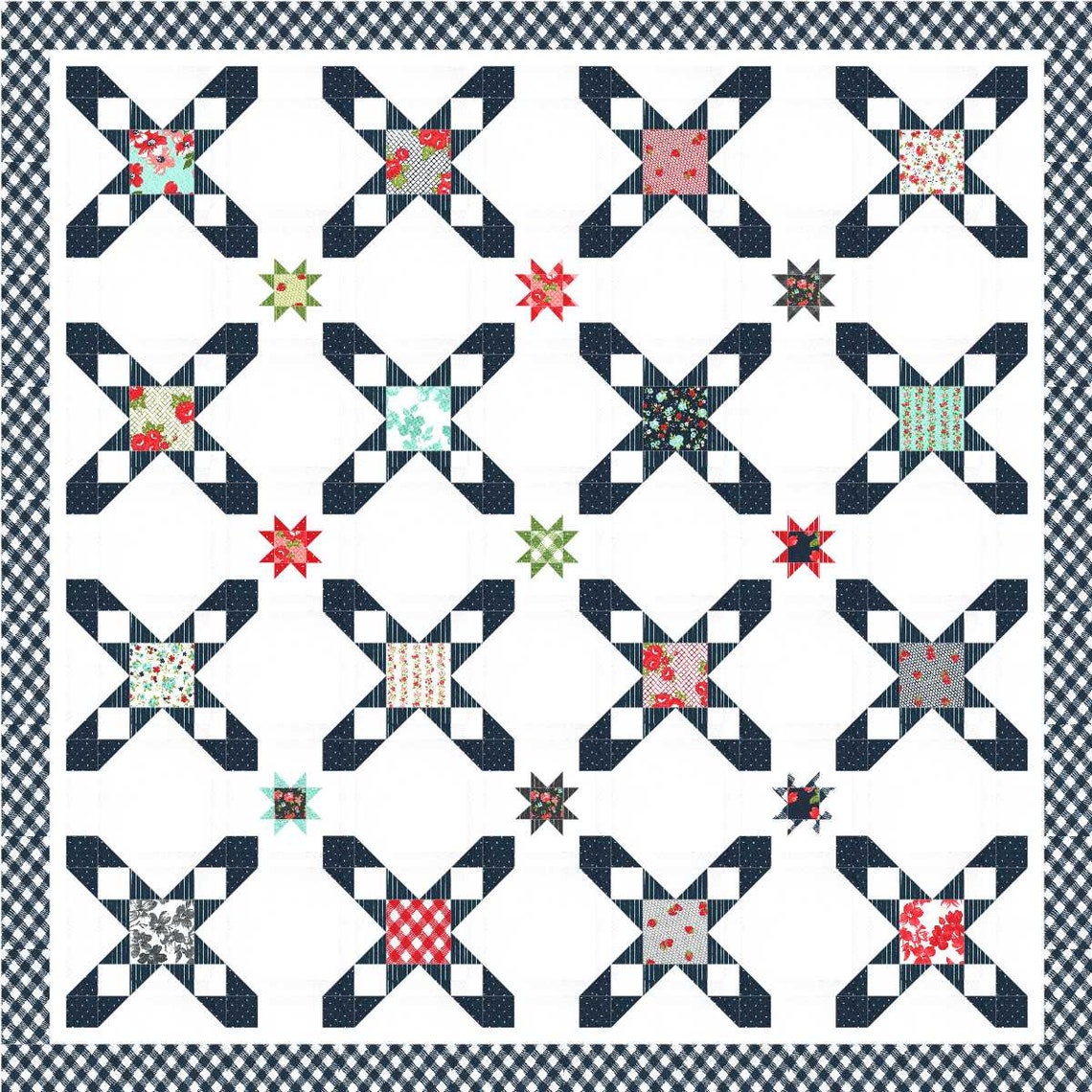 GARDEN STROLL Moda Sunday Stroll Pastry Shop Charm Quilt Kit - Etsy