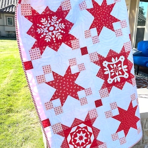 RED DAZZLE Moda Panel Quilt Kit Corey Yoder by Pastry Shop Quilts - Etsy