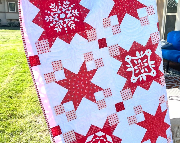 RED DAZZLE Moda Panel Quilt Kit Corey Yoder by Pastry Shop Quilts - Etsy