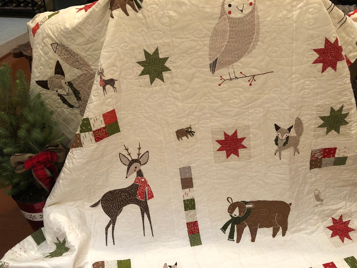 WOODLAND WONDER Moda MERRIMENT Christmas Winter Quilt Kit | Etsy