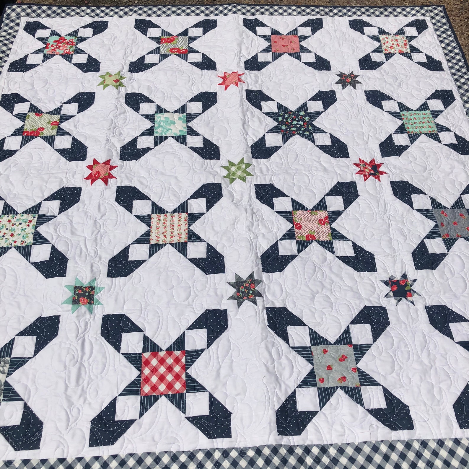 GARDEN STROLL Moda Sunday Stroll Pastry Shop Charm Quilt Kit - Etsy