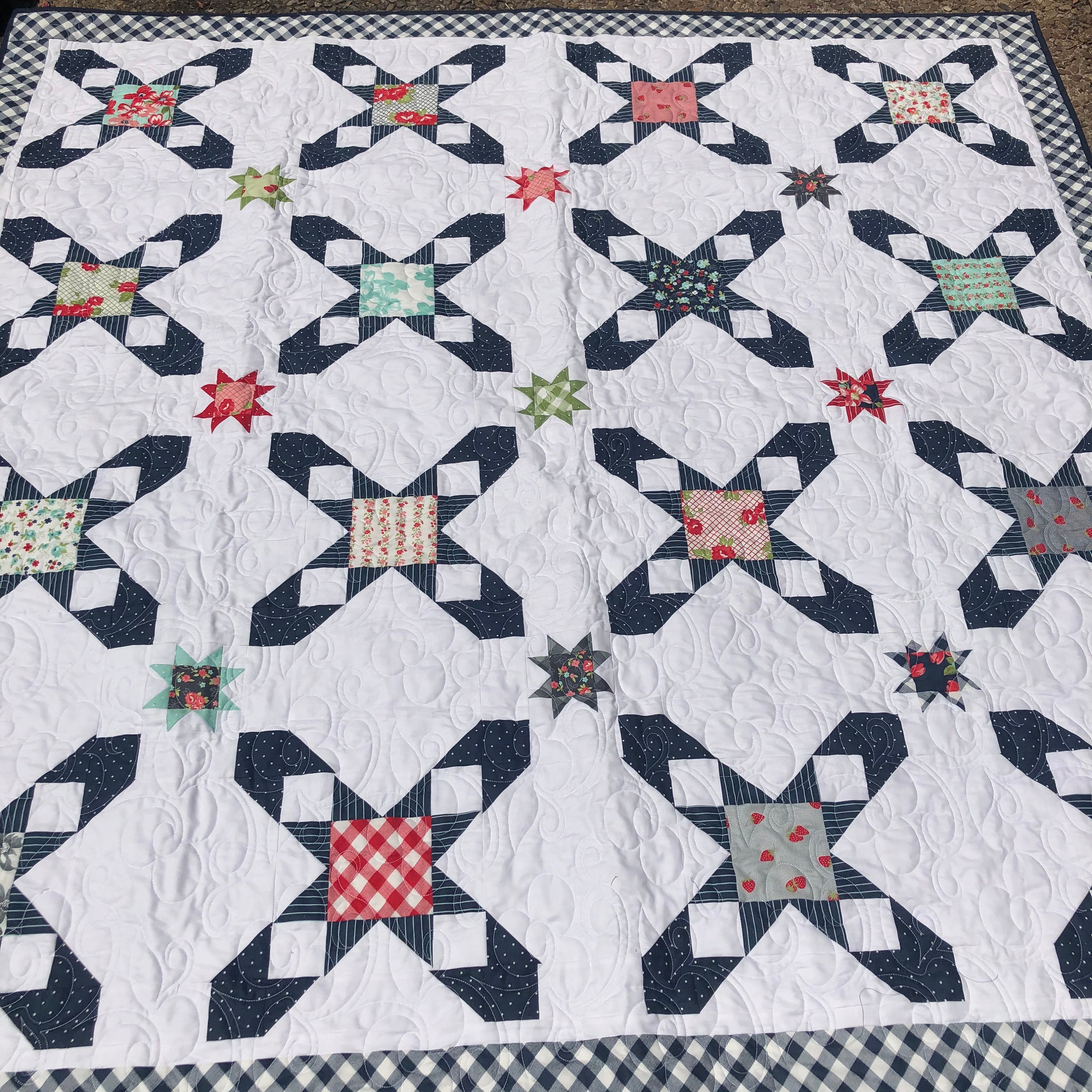 GARDEN STROLL Moda Sunday Stroll Pastry Shop Charm Quilt Kit - Etsy