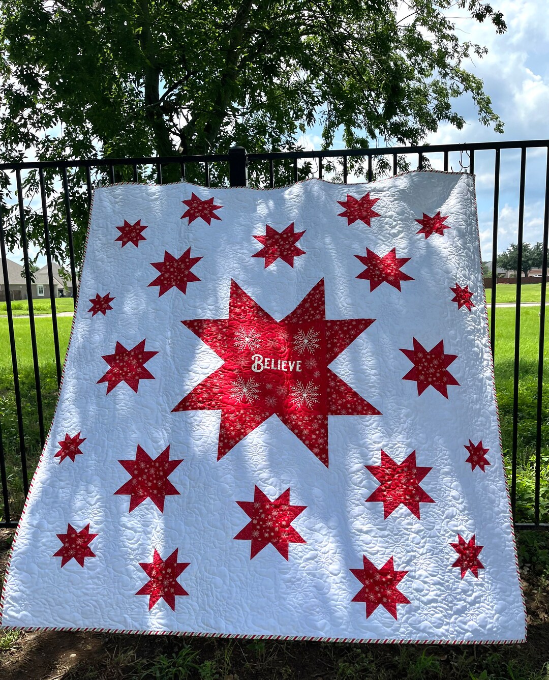 BELIEVE Moda CHRISTMAS Quilt Kit Panel by Pastry Shop Quilts - Etsy