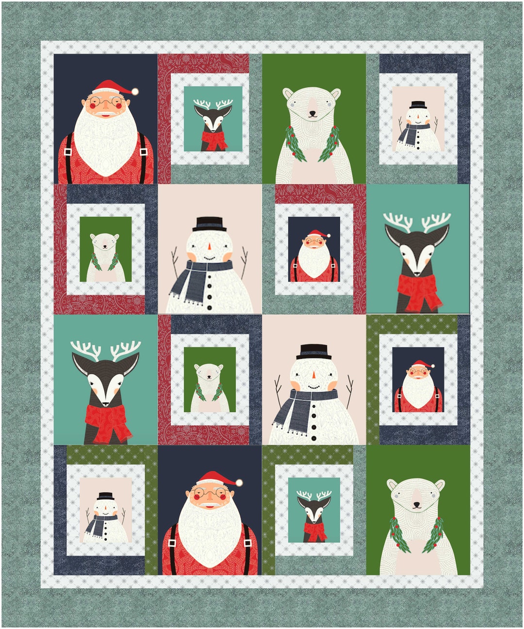 SANTA LAND Moda Pastry Shop Panel Quilt Kit CHRISTMAS - Etsy