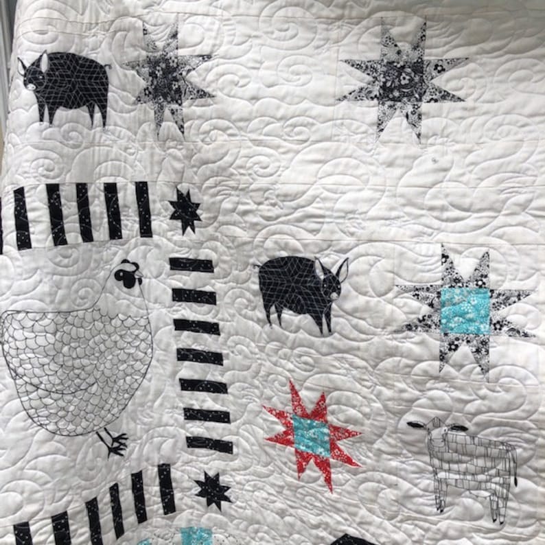 ON the FARM Quilt Kit Featuring Moda Farm Charm & Farm Fresh - Etsy