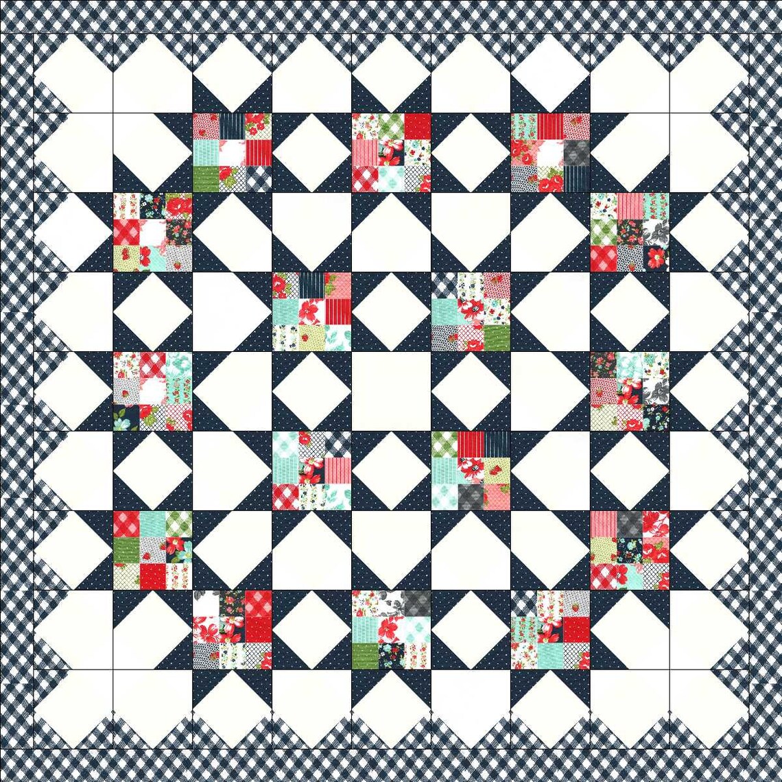 SUNDAY PICNIC Moda Sunday Stroll Pastry Shop Charm Quilt Kit | Etsy