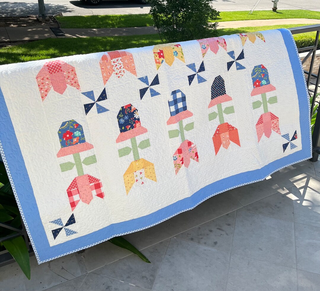 BLOOMING POTS Moda Quilt Kit Corey Yoder by Pastry Shop Quilts - Etsy