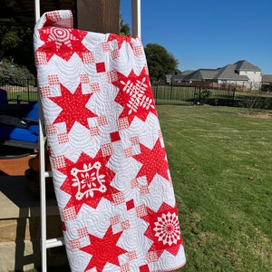 RED DAZZLE Moda Panel Quilt Kit Corey Yoder by Pastry Shop Quilts - Etsy