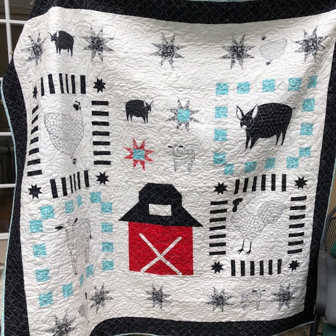 ON the FARM Quilt Kit featuring Moda Farm Charm & Farm Fresh | Etsy