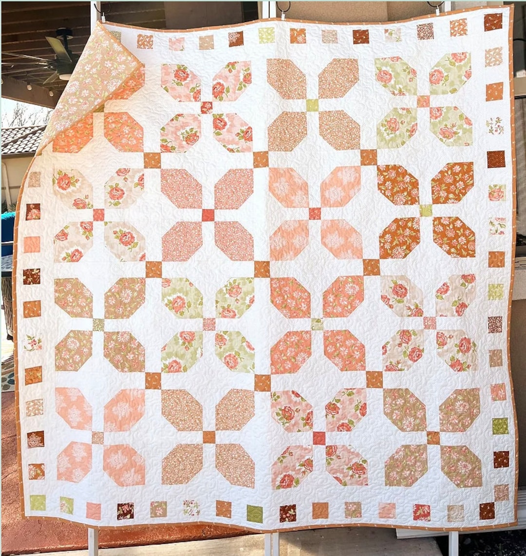 CINNAMON BLOSSOMS Fig Tree Cinnamon & Cream Moda Quilt Kit - Etsy