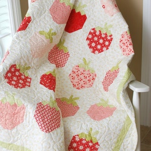 Quilt Kit STRAWBERRY SOCIAL the Pattern Basket Moda Prints - Etsy