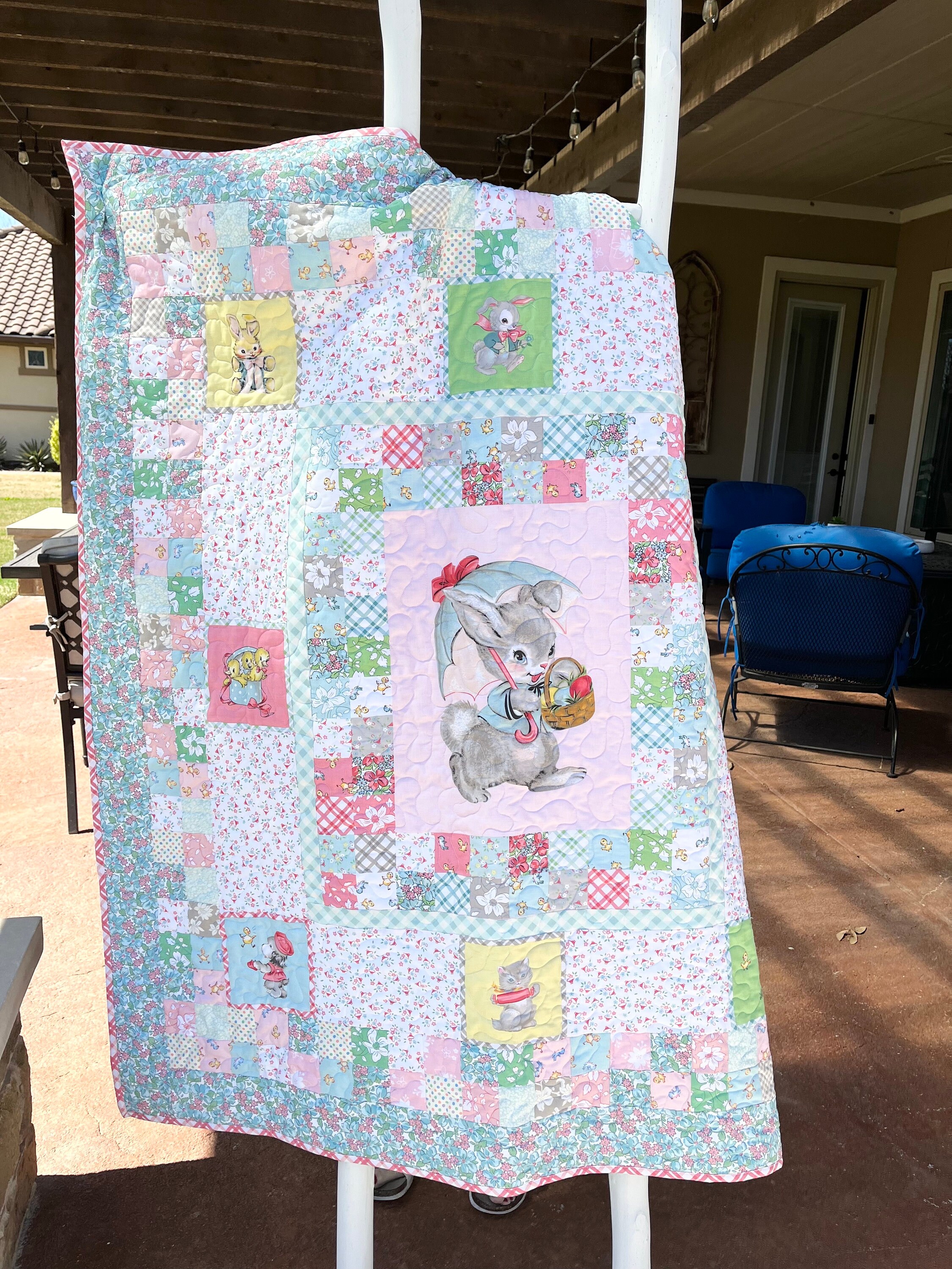 SPRINGTIME FRIENDS Children's Baby Quilt Kit A Pastry Shop - Etsy