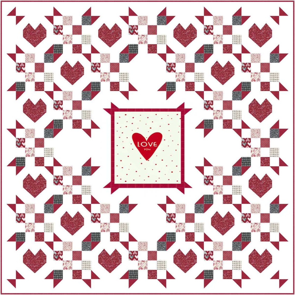 SCRAPS of LOVE Charm Panel Quilt KIT Sweetwater Flirt Pastry - Etsy