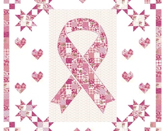 Think Pink Breast Cancer Fabric Panel - Etsy