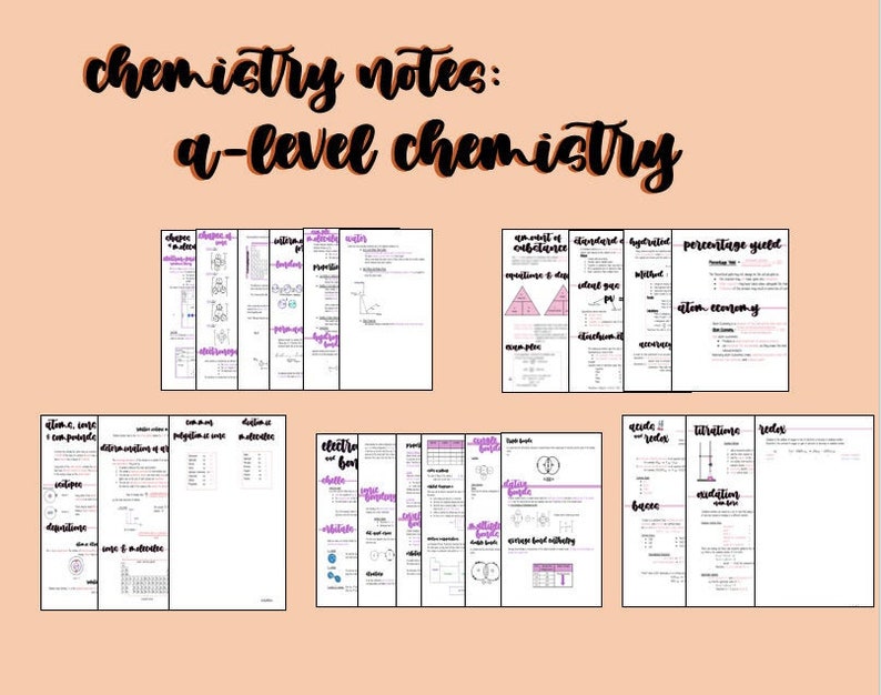 Chemistry Notes Bundle - Etsy