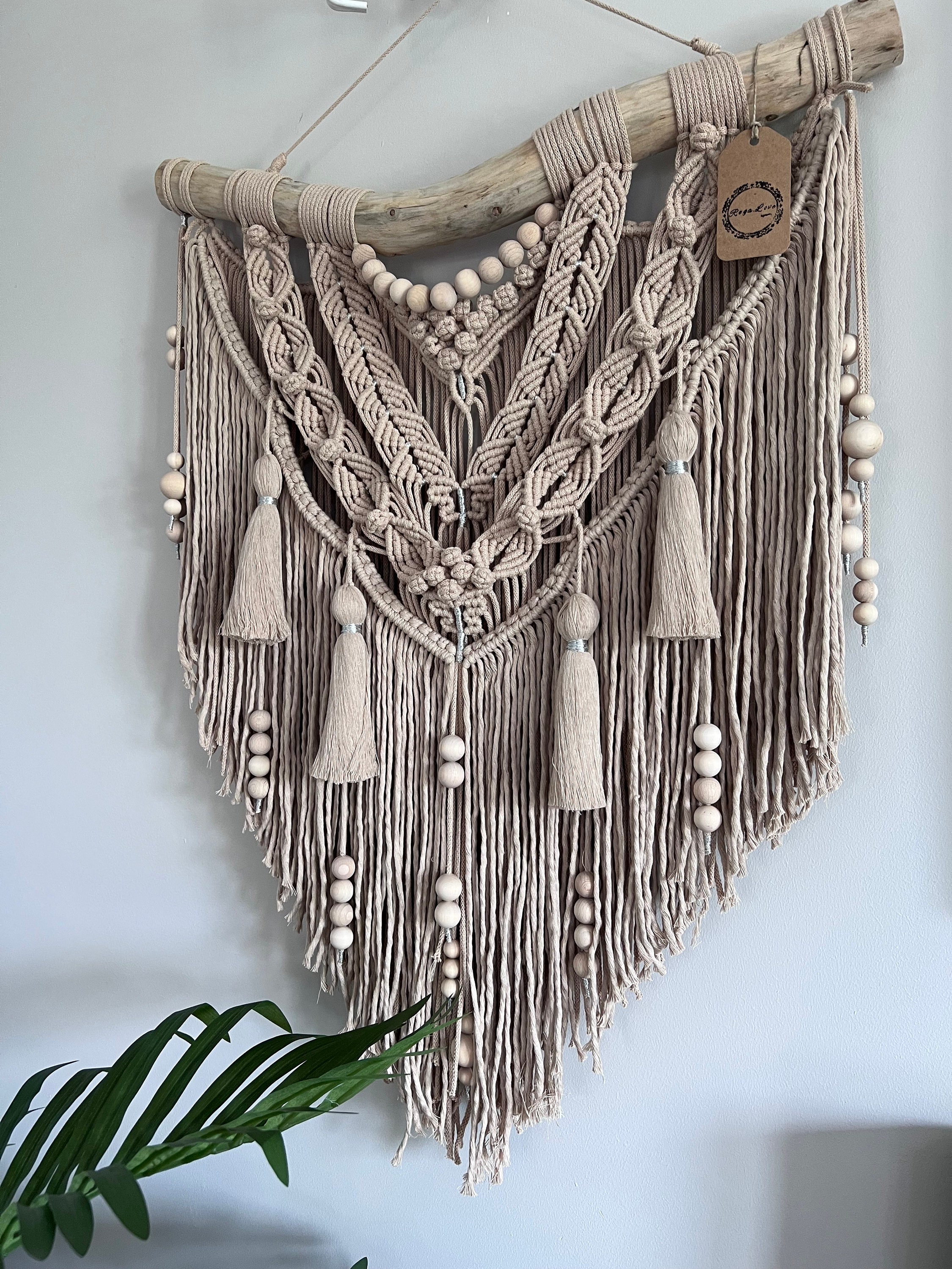 Macrame Backdrop, Macrame Wall Hanging With Tassels, Macrame Mural ...