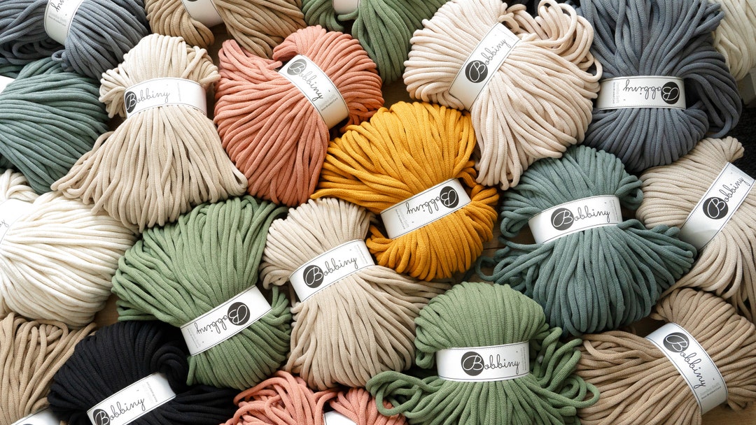 Bobbins 8mm Soft Cotton Cord, JUMBO SOFT, Braided Cotton Cord 100 ...