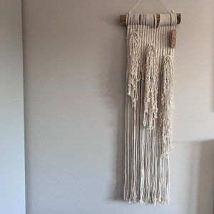 Long Macrame Decorative Wall Hanging, Modern Minimalist Fiber Art Wall ...