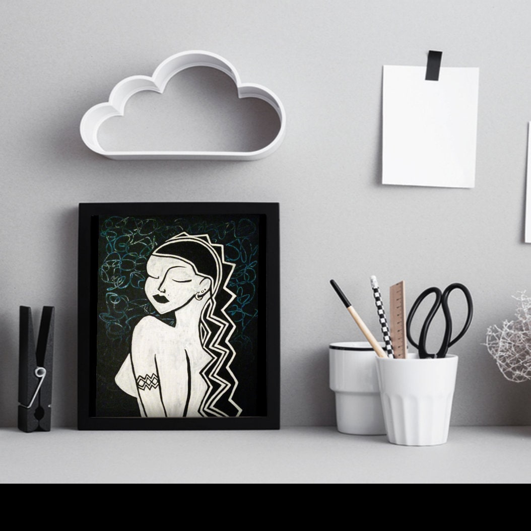The Body Electric Figurative Nude Art Painting Black and White African ...
