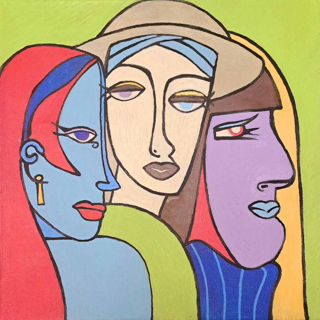 Gossip Art Girl Women Portrait Faces Colorful Artist Wall Painting Face ...