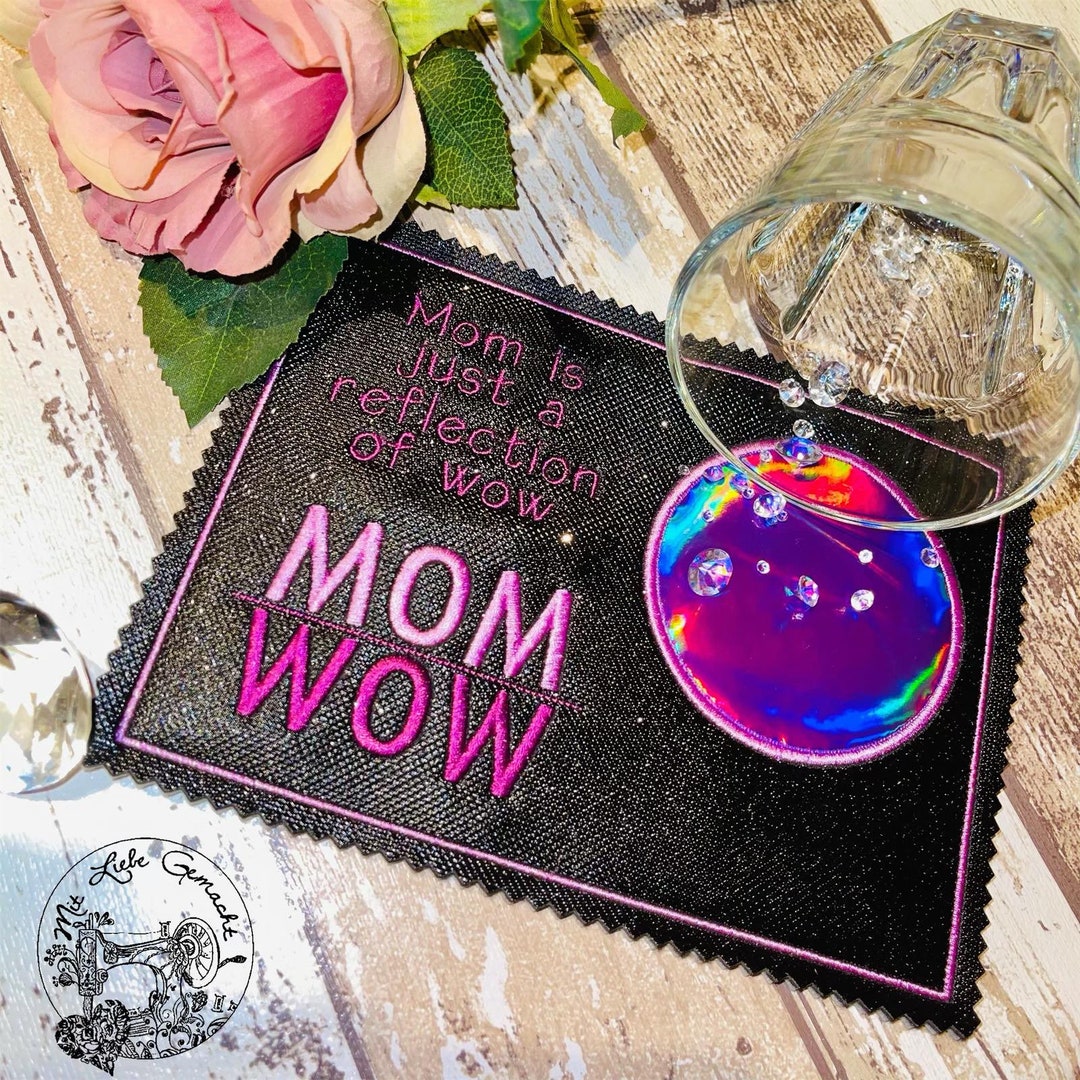 ITH File Mug Rug Embroidery File Mother's Day Mom WOW - Etsy