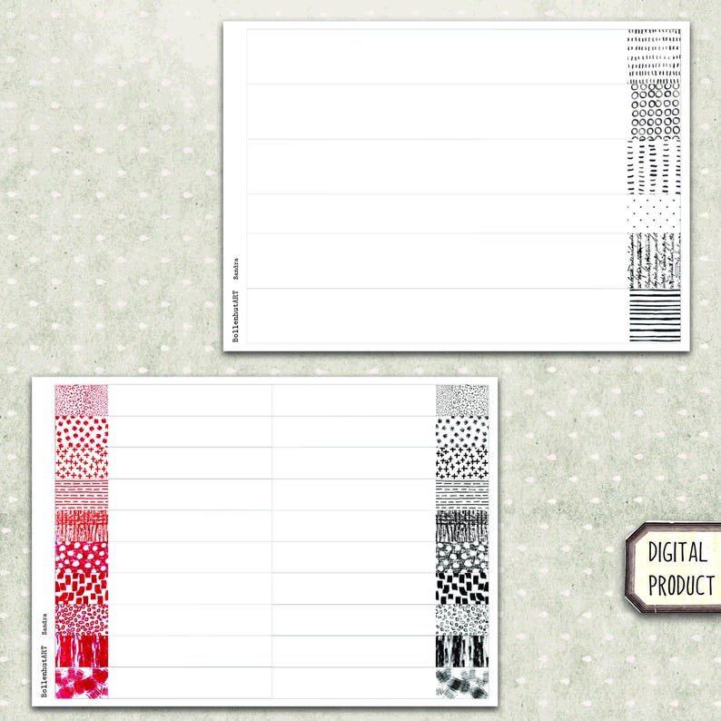 SANDRA - Digital Paper for Paper Beads – Printable Bead Strips – DIY ...