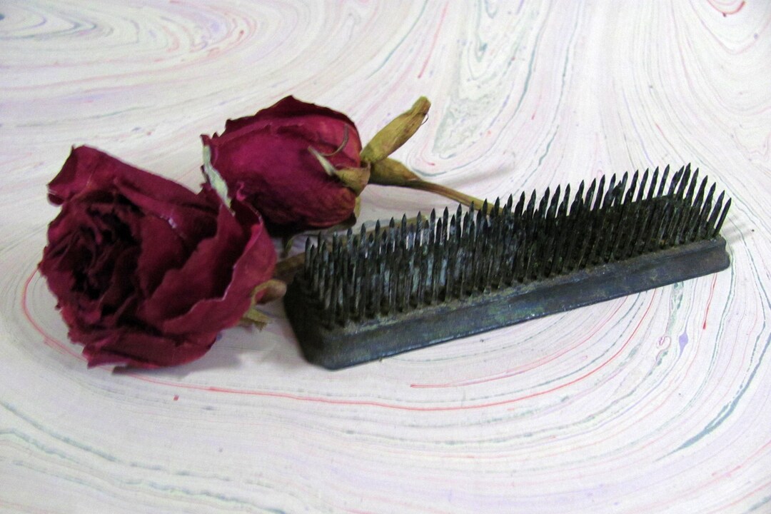 Antique Flower Pin Frog Rectangular Shape Metal - Etsy