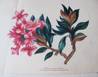 Antique Original Floral Painting - Etsy