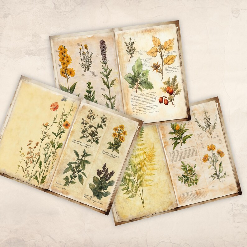 Ancient Tome Junk Journal Printable, Vintage Digital Ephemera, Creative ...