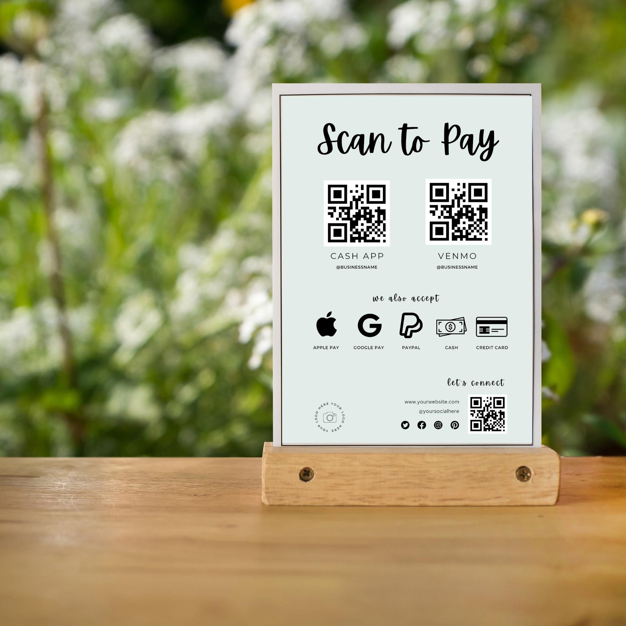 Editable Qr Code Sign Printable Customer Qr Sign Size A4 - Etsy Ireland