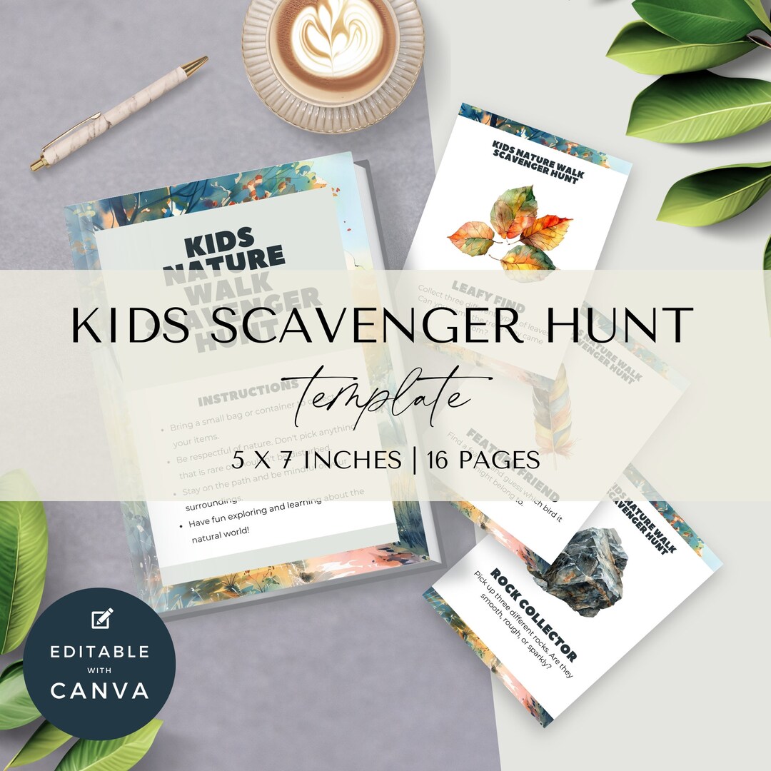 Nature Walk Activity Woodland Themed Game Nature Scavenger Hunt Board ...