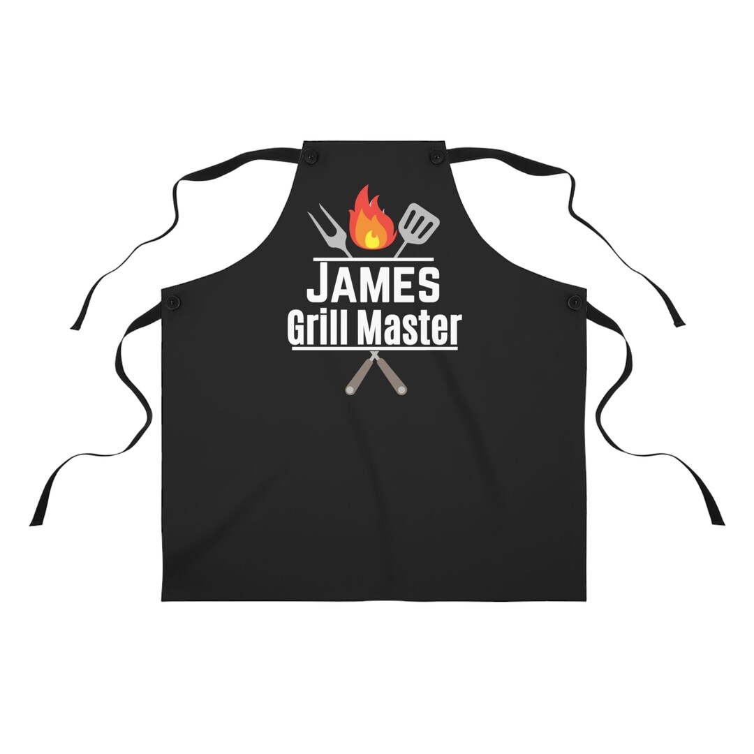 Custom Grill Master Apron, BBQ Apron, Grill Apron, Personalized Apron, Grill Dad Gift, Chef ...