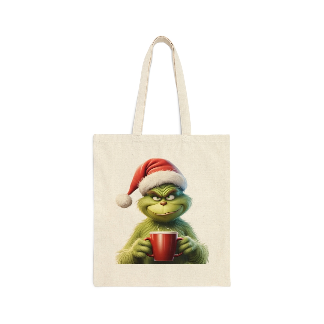 Grinch Tote Bag Christmas Bag Christmas Tote Bag the Grinch Bag Canvas ...