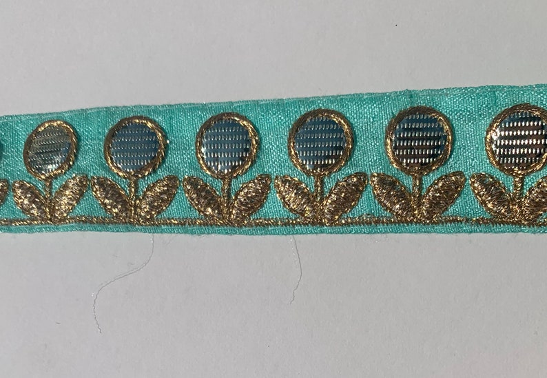 1 Metre Pale Blue Rajasthani Sari Border - Etsy