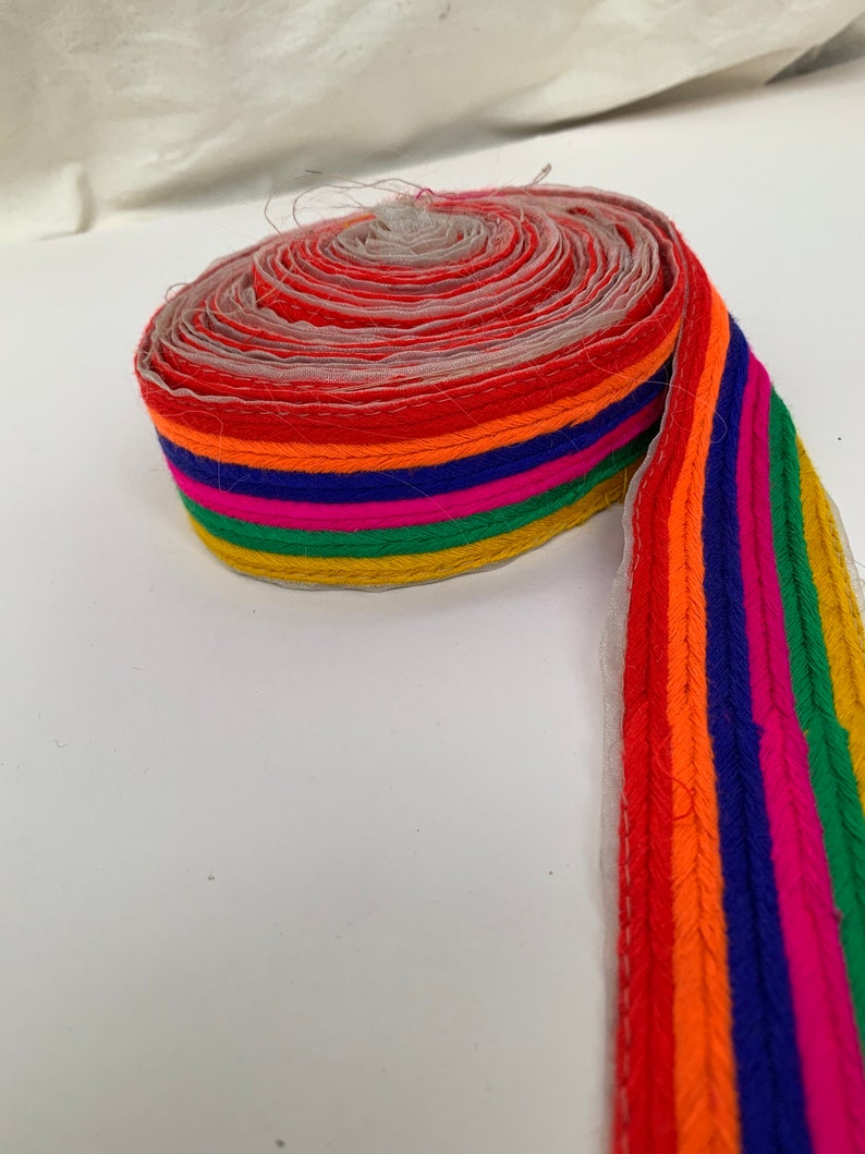 1 Metre Rajasthani Rainbow Sari Border - Etsy