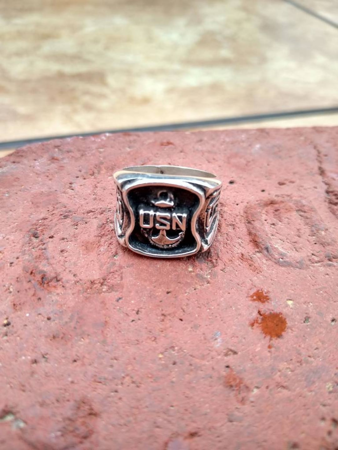 USN United States Navy Ring Sterling Silver 925 - Etsy