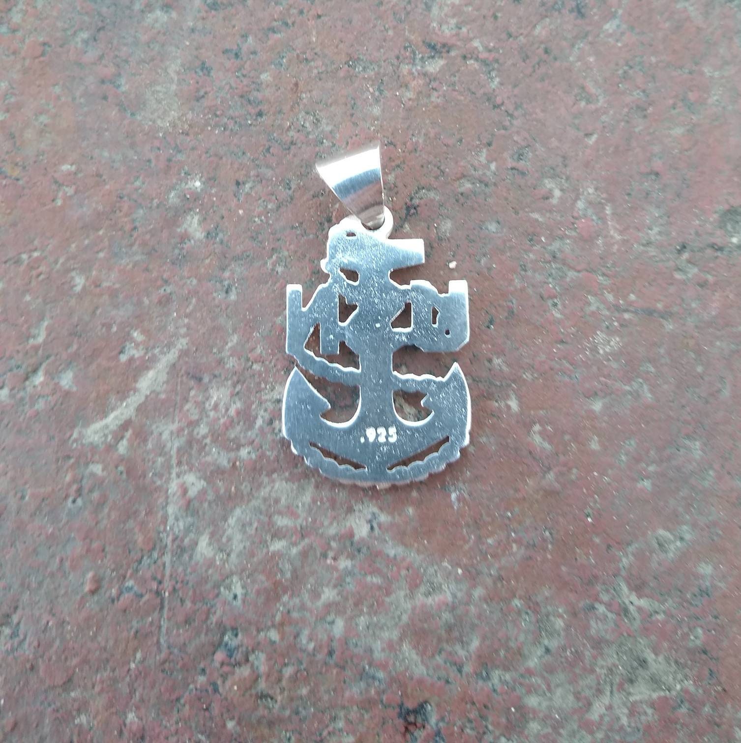 United States Navy Necklace Pendant Sterling Silver or 14k Gold Overlay ...