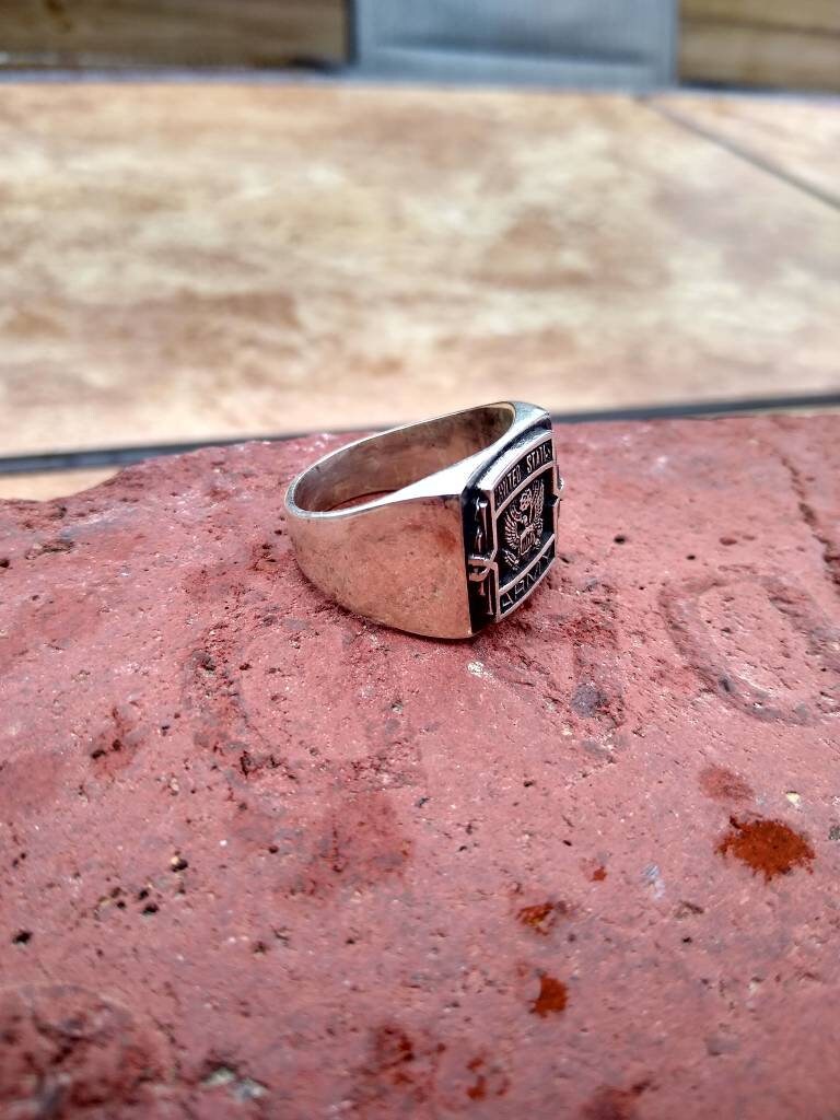USA United States Army Ring Sterling Silver 925 - Etsy