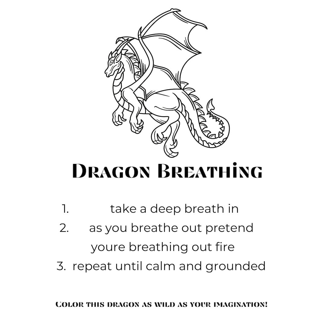CHILDRENS BREATHING POSTER | Dragon Breathing | Gentle Parenting | Calm ...
