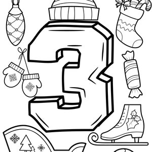 12 DAYS of CHRISTMAS COLORING Advent Calendar Countdown to Christmas ...