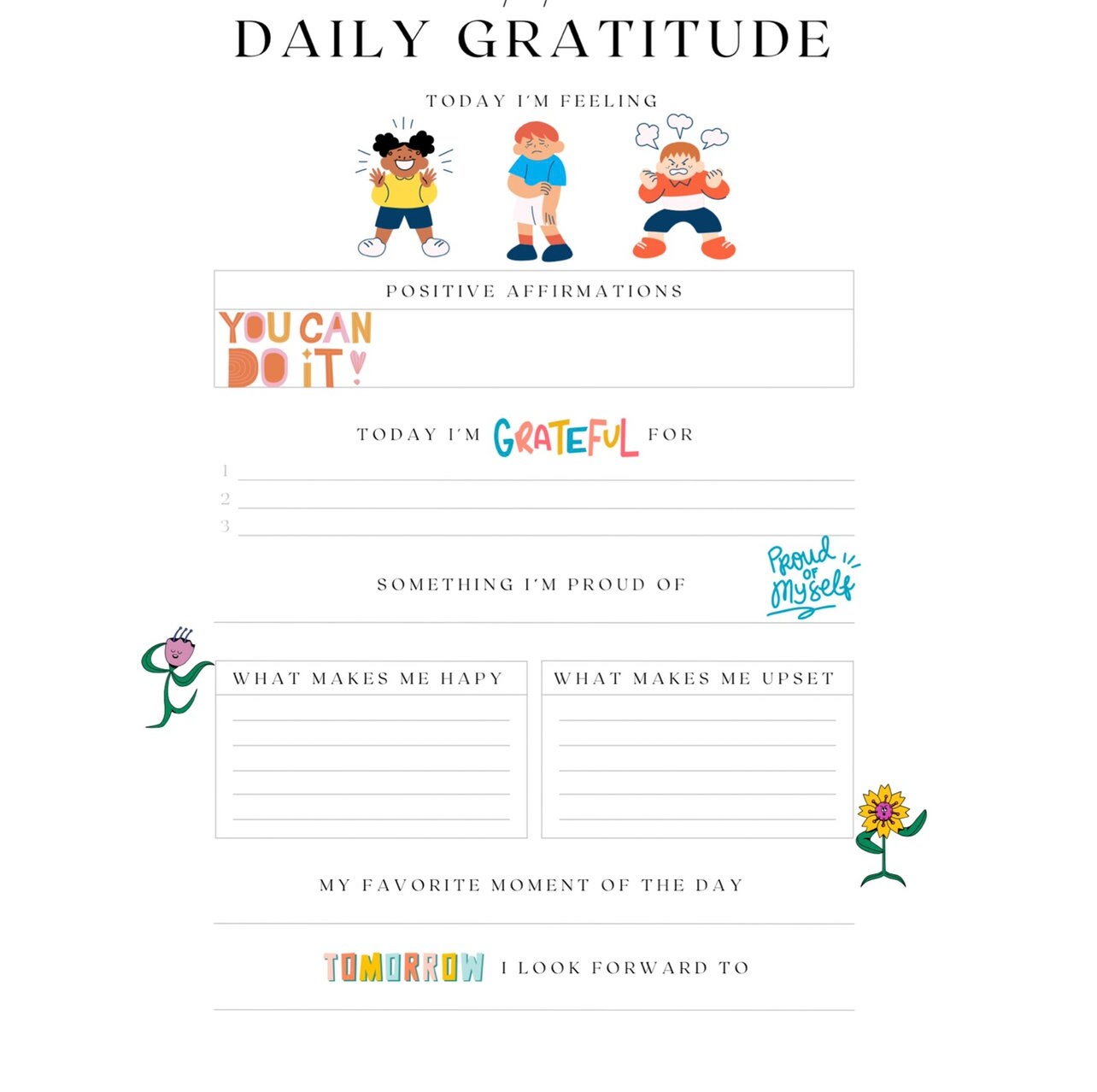 KIDS GRATITUDE JOURNAL | Daily Gratitude | Journaling With Kids ...