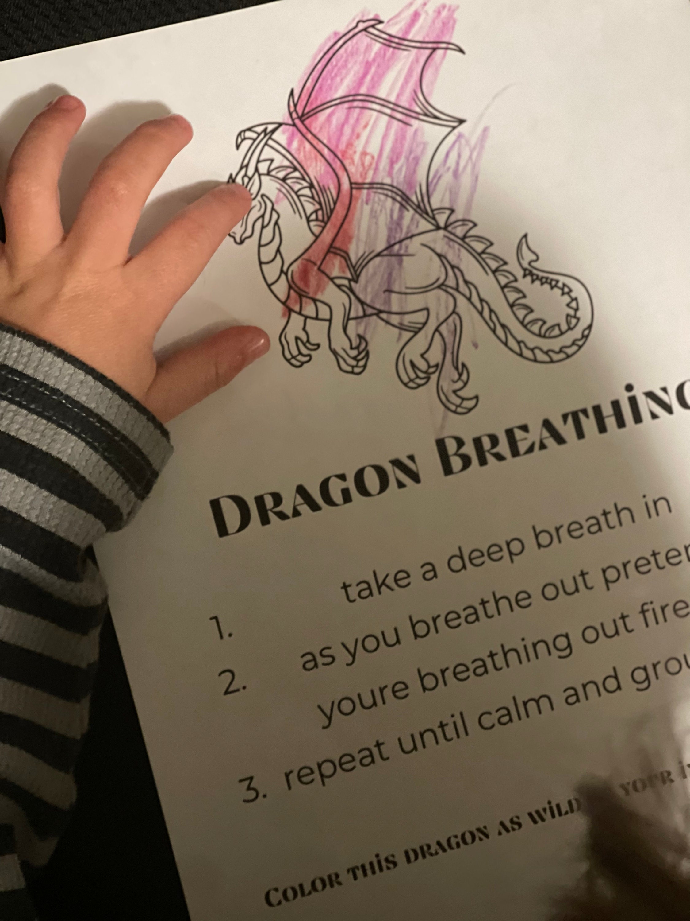 CHILDRENS BREATHING POSTER | Dragon Breathing | Gentle Parenting | Calm ...