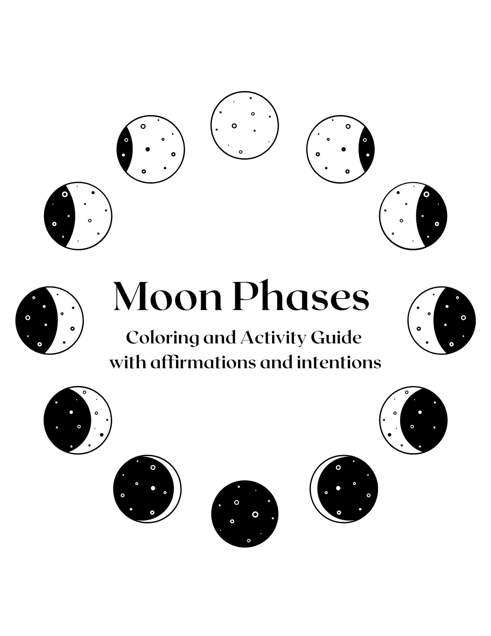 PRESCHOOL MOON WORKSHEETS Lunar Cycle Moon Phases Witchcraft for Kids ...