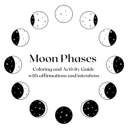 Moon Phases Coloring Pages Kids