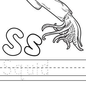 Alphabet Animal Tracing and Coloring Pages | Learn to Write Pages ...