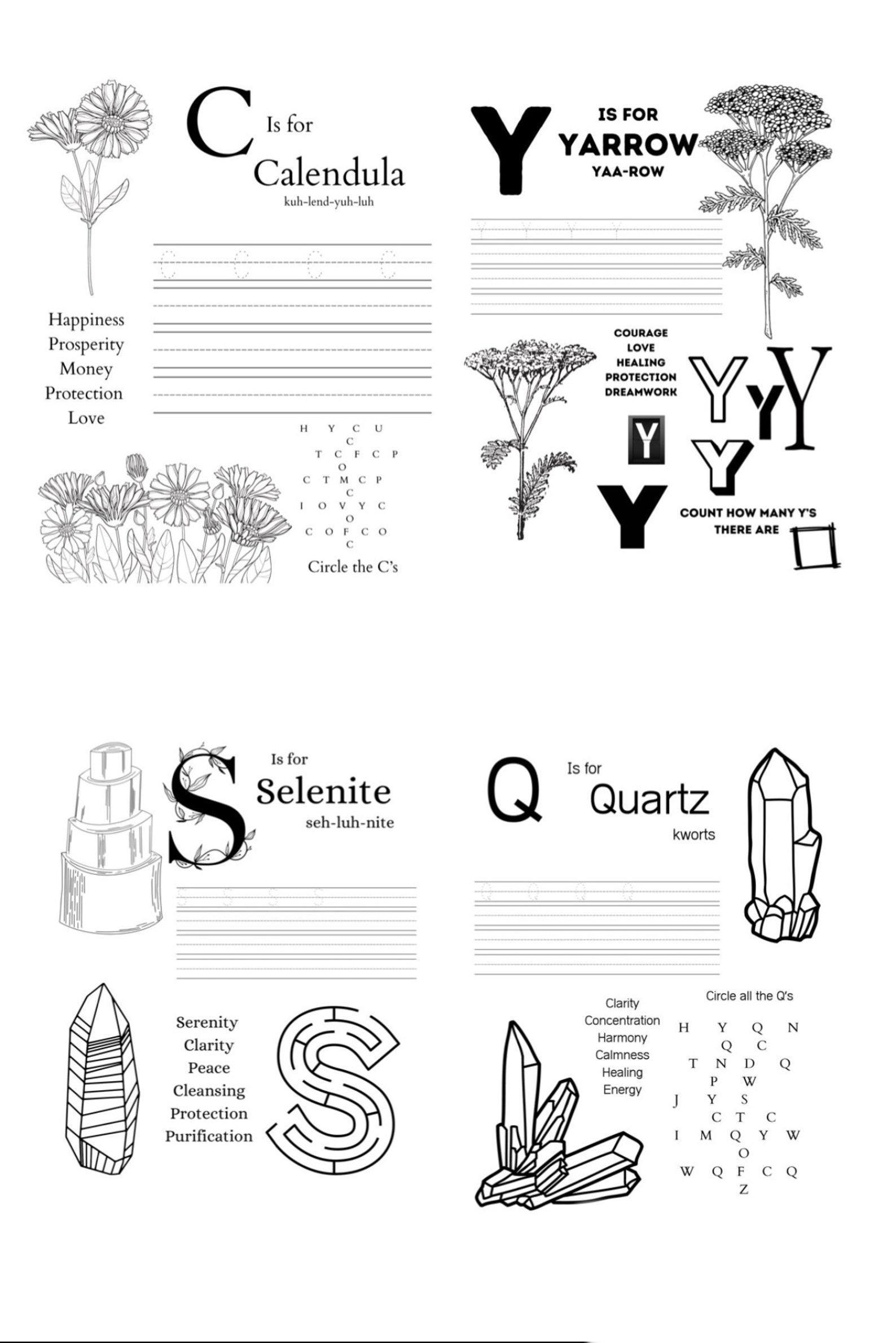 WITCHY ALPHABET PRINTABLE Toddler Worksheets Preschool - Etsy