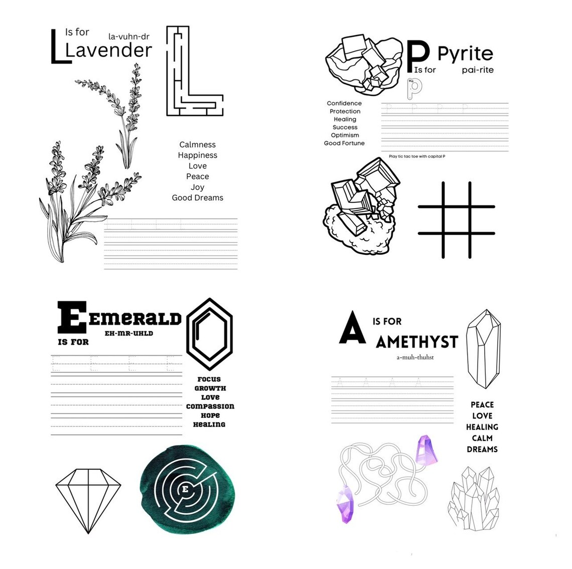 WITCHY ALPHABET PRINTABLE Toddler Worksheets Preschool - Etsy