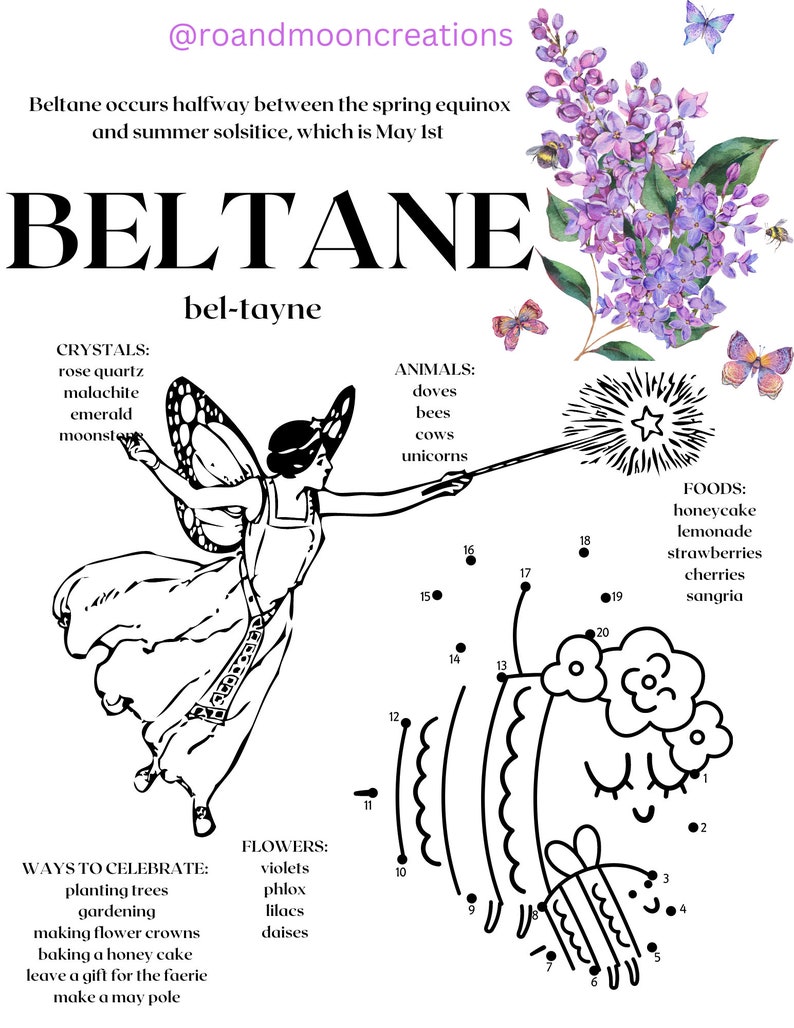 Beltane Preschool Worksheets | Counting Cards | Pagan Holidays for ...